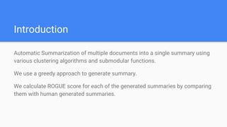 Text Summarization | PDF