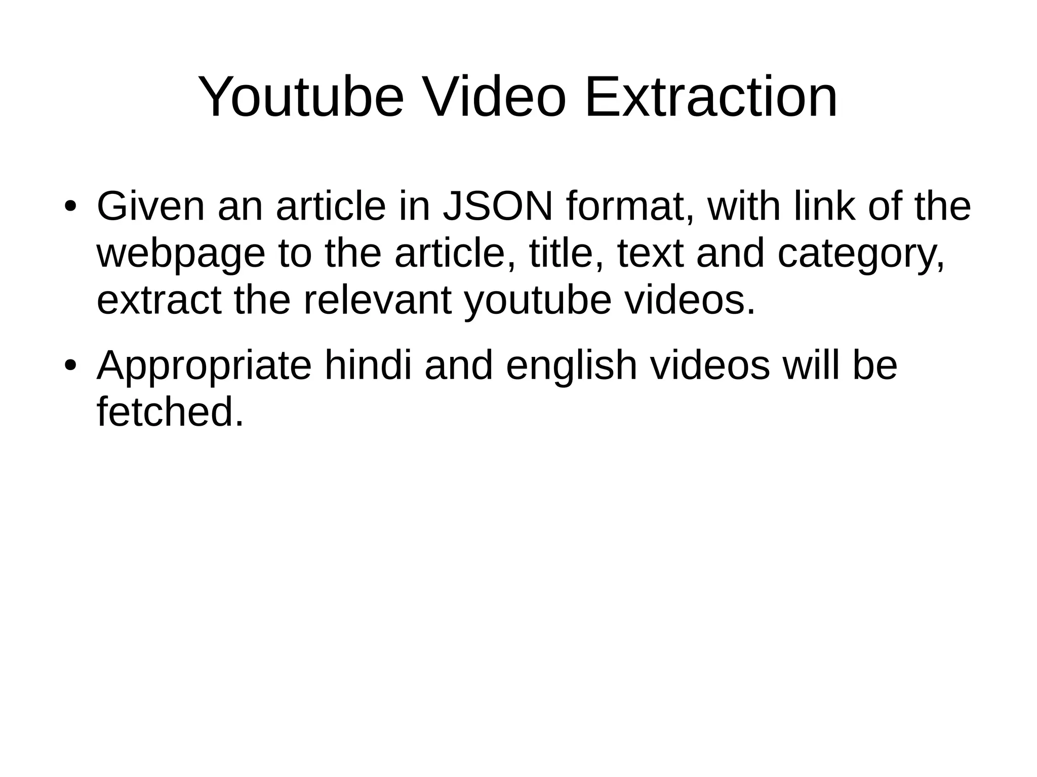 Youtube Video Extraction | ODP
