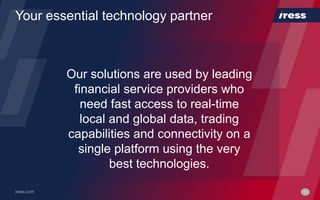 IRESS solutions for Integrated Trading and Clearing | PPTX