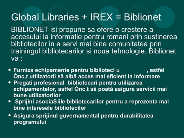IREX si Global Libraries | PPT
