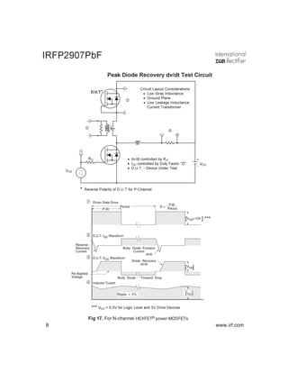 Original N-Channel Mosfet IRF2907ZPBF 2907 75V 170A TO-220 New IR | PDF | Consumer Electronics ...