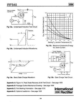 Original MOSFET N-CHANNEL IRF540 IRF540N TO-220 33A 100V New | PDF