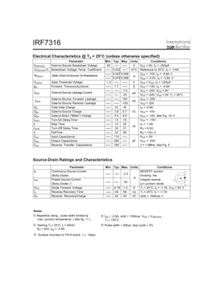 Original Dual P-Channel Mosfet RF7316TRPBF IRF7316 F7316 7316 SOP-8 New ...