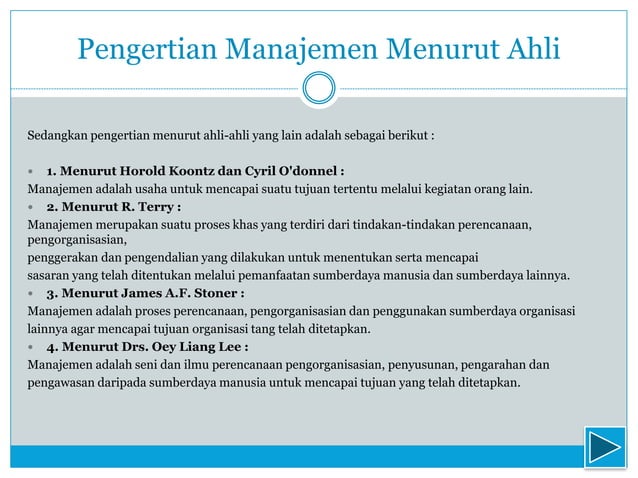 Irfa - pengertian, fungsi dan unsur manajemen | PPT
