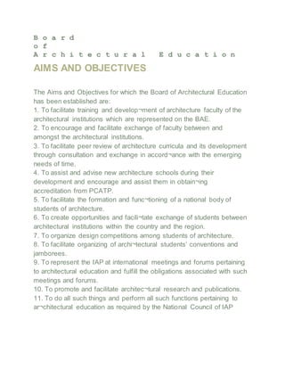 ROLE IF IAP IN ARCHITECTURAL EDUCATION AND BUSINESS | PDF