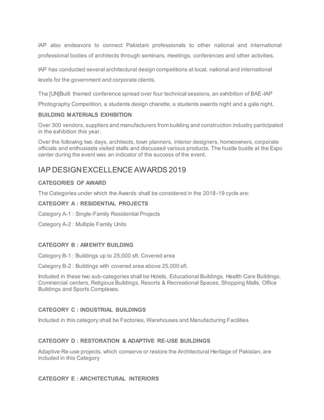 ROLE IF IAP IN ARCHITECTURAL EDUCATION AND BUSINESS | PDF