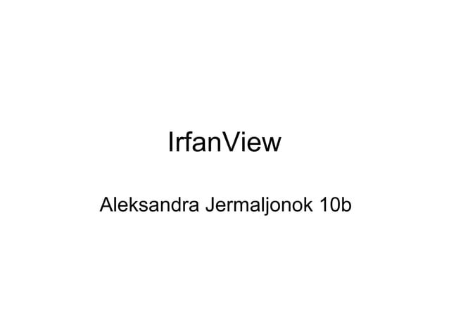 эффекты Irfan view | PPS