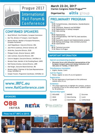 Railway Forum & Conference 2017 in Prague | PDF