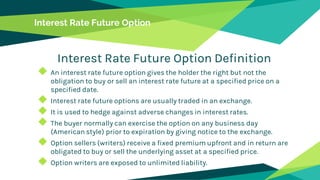 Valuing Interest Rate Futures Options | PDF | Stocks and Bonds ...