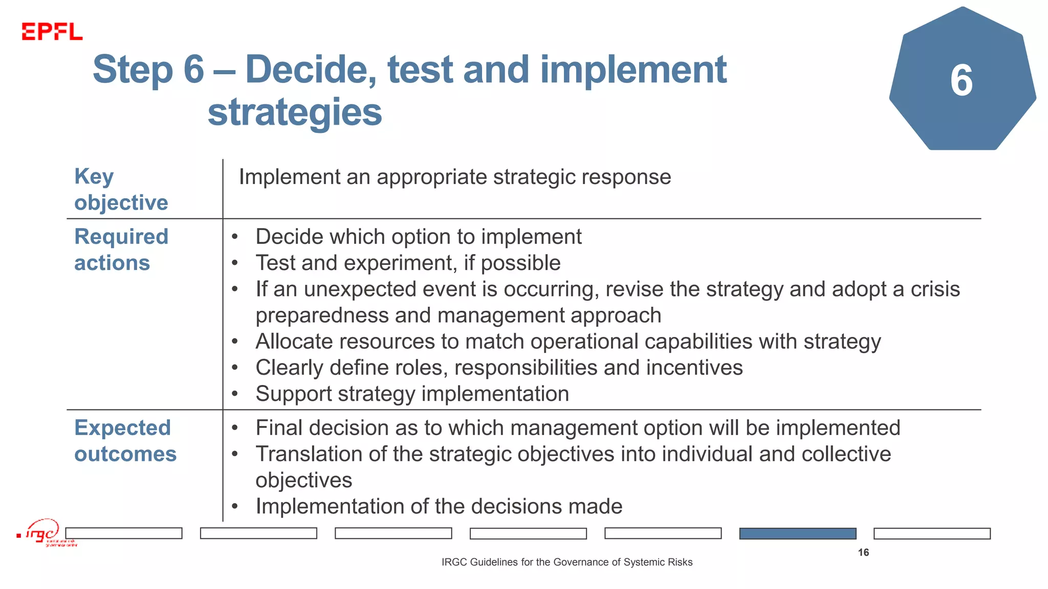 IRGC Guidelines for the Governance of Systemic Risks | PPTX