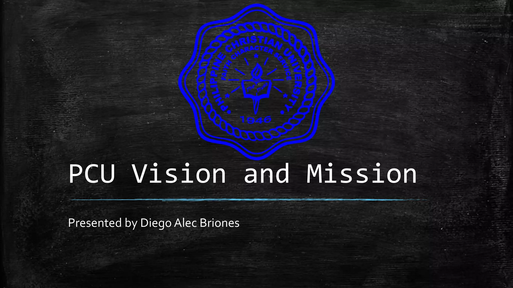 PCU Vision and Mission | PPTX