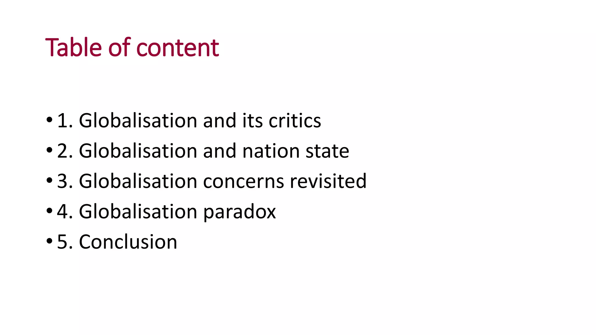Globalisation Paradox and International Relations | PPTX | Political ...