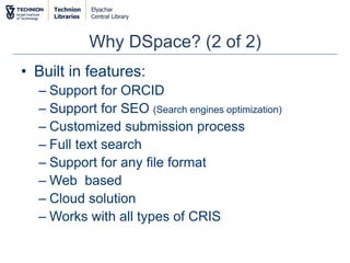 Technion IR: Institutional Repository with DSpace | PPT