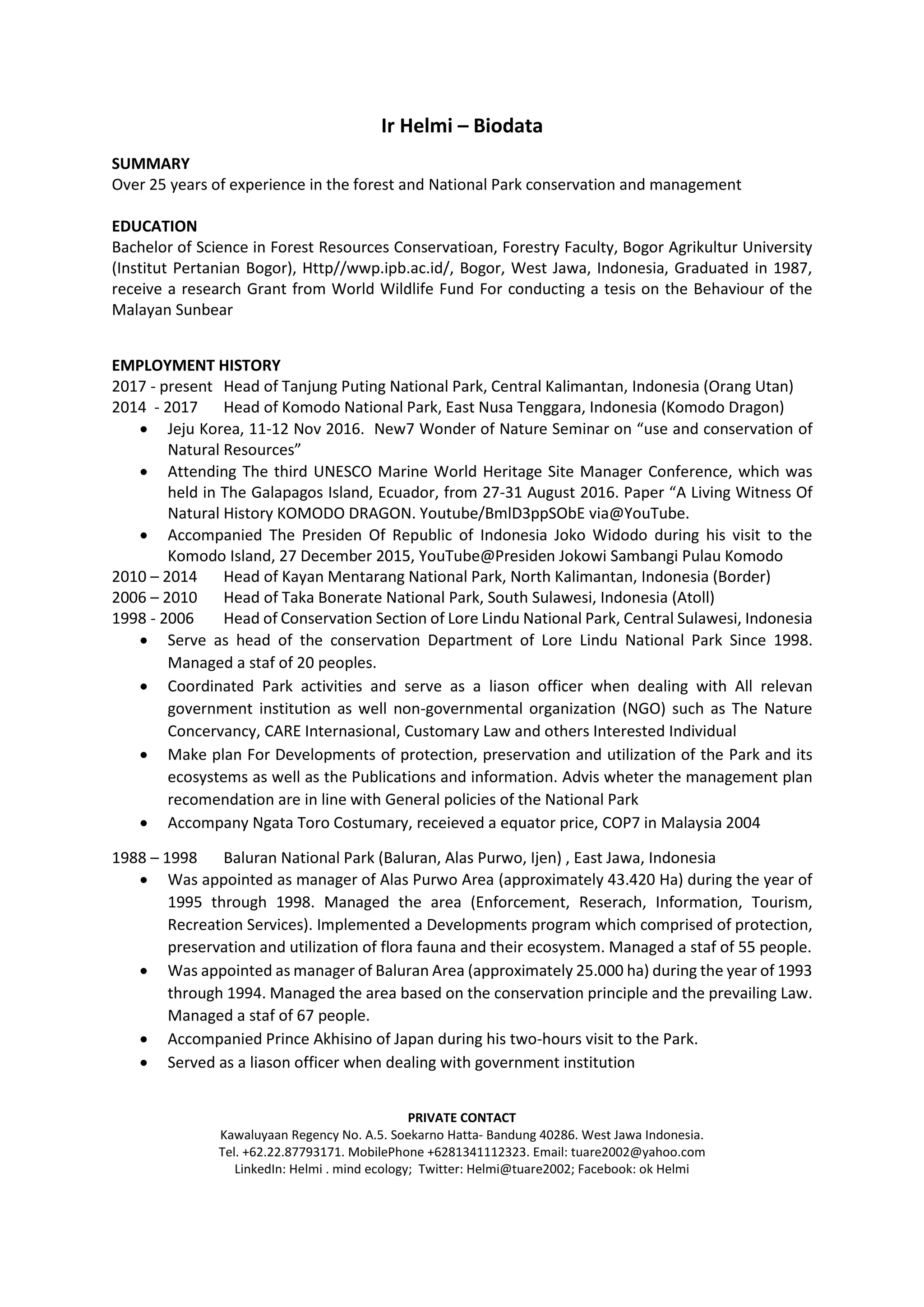 Ir helmi biodata | PDF