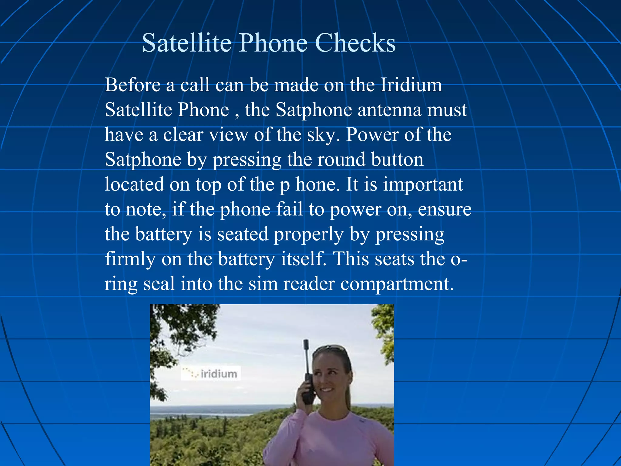 Iridium satellite phone | PPT