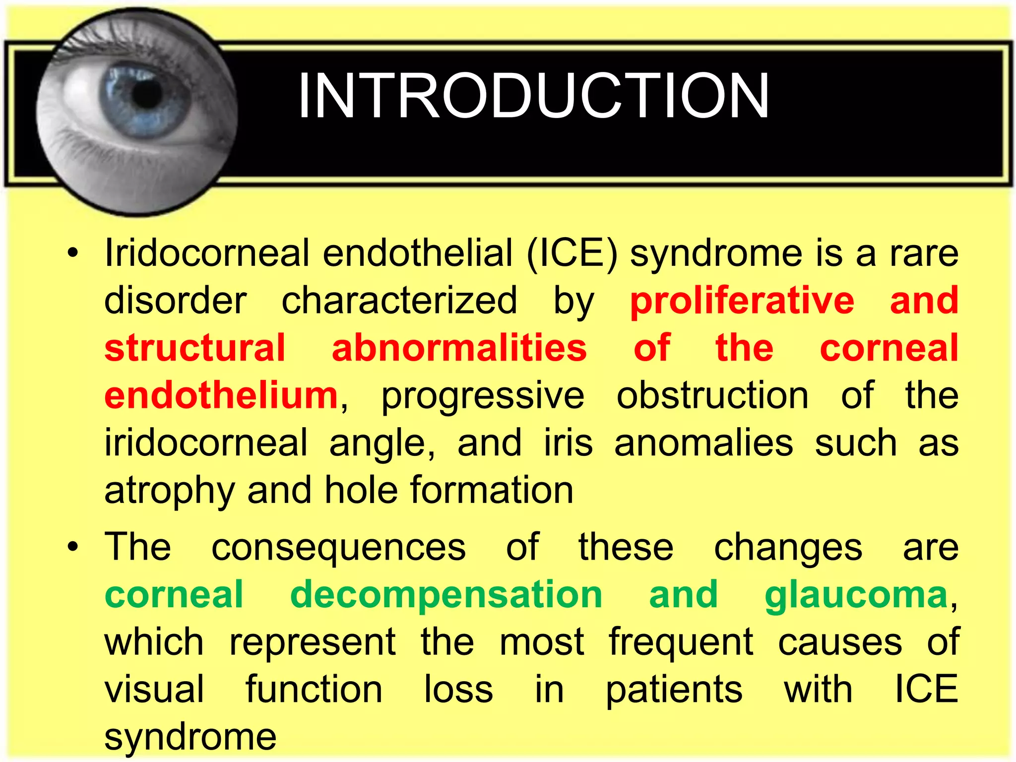 Iridocorneal endothelial syndrome | PPTX