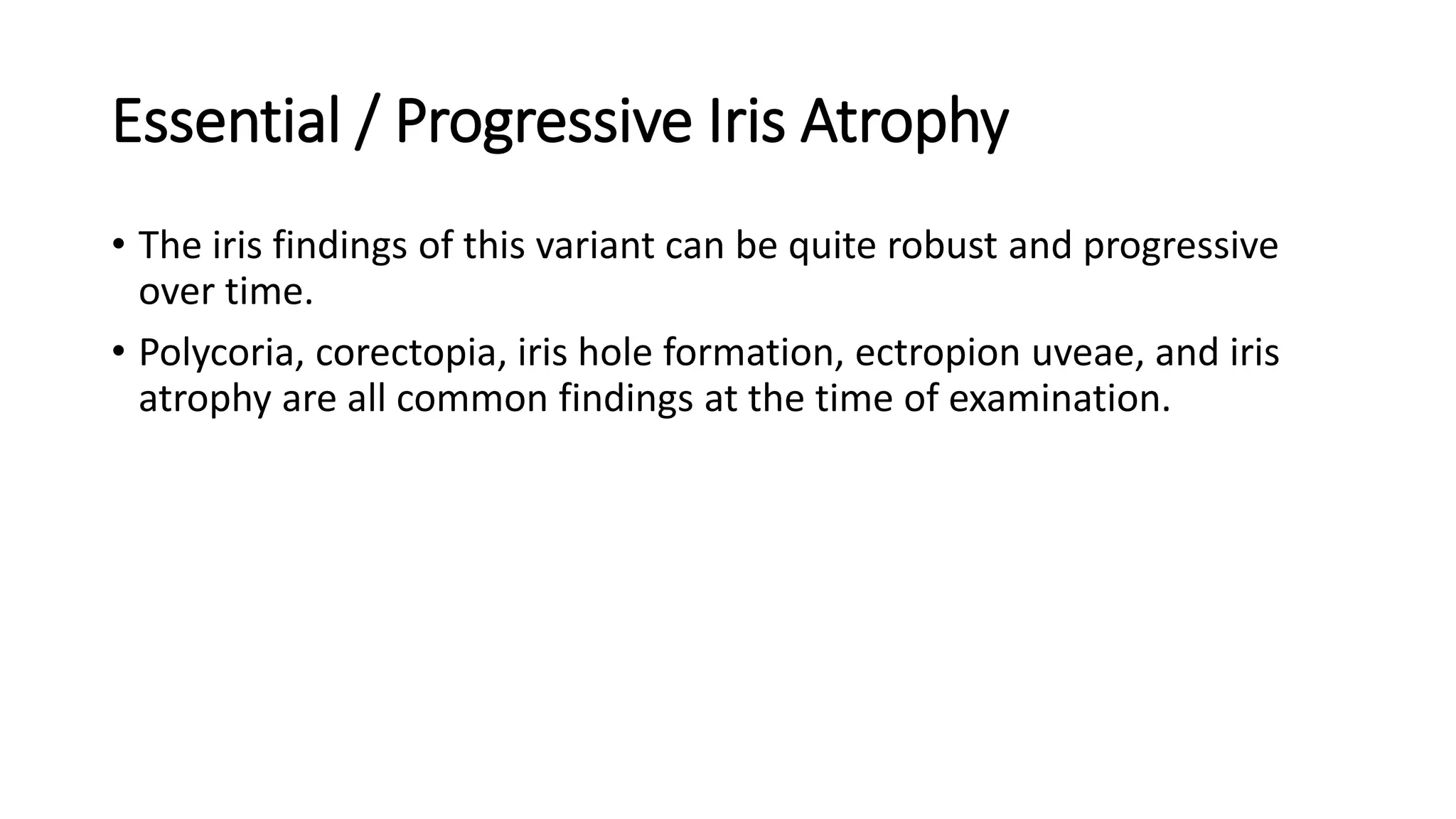 Iridocorneal endothelial syndrome | PPTX