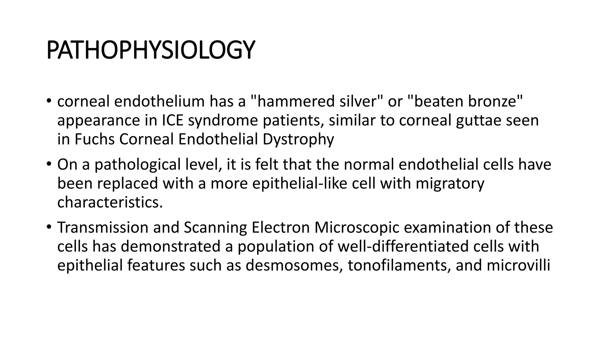 Iridocorneal endothelial syndrome | PPTX