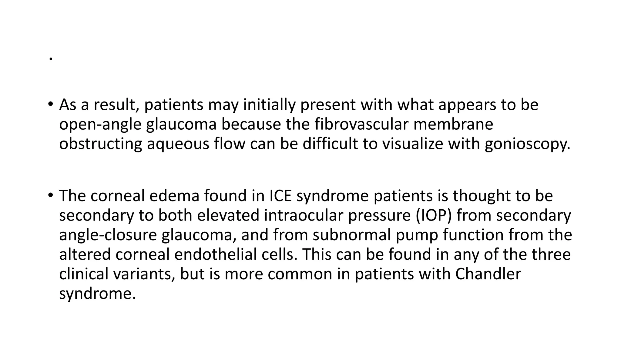 Iridocorneal endothelial syndrome | PPTX