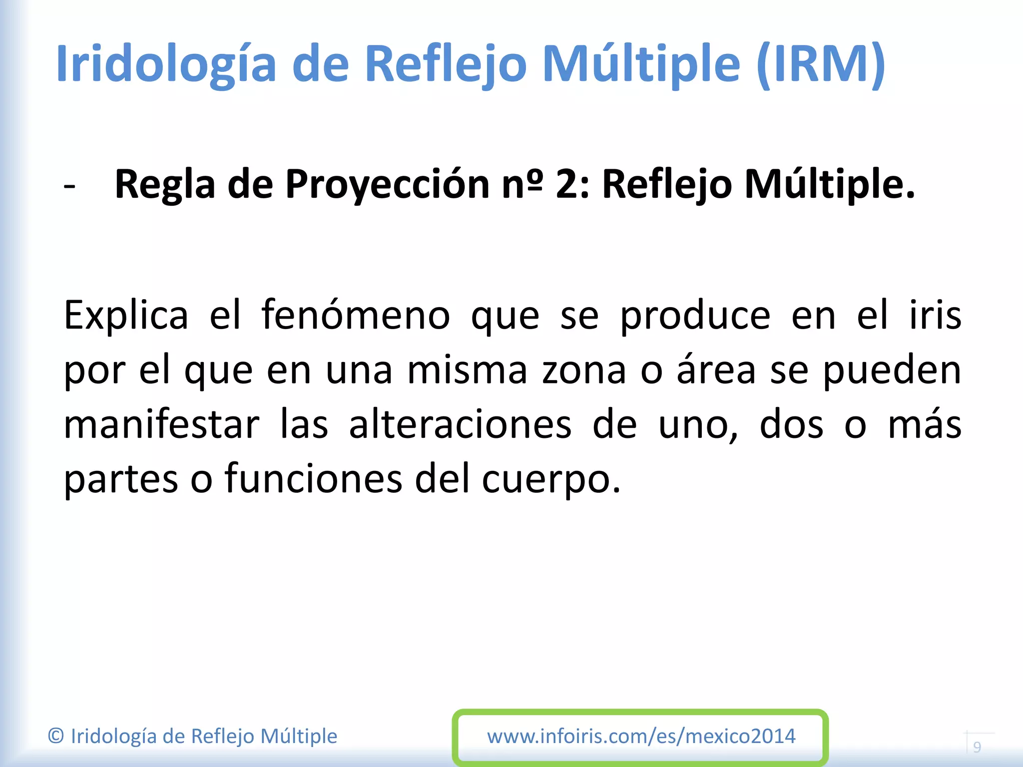 Iridologia reflejo-multiple-2014mx1 | PPTX