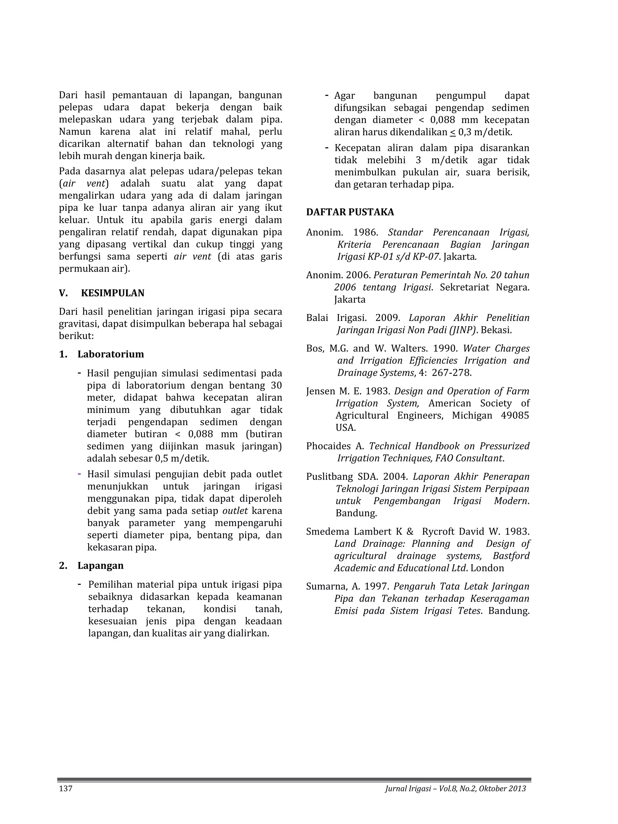 Irigasi gravitasi | PDF