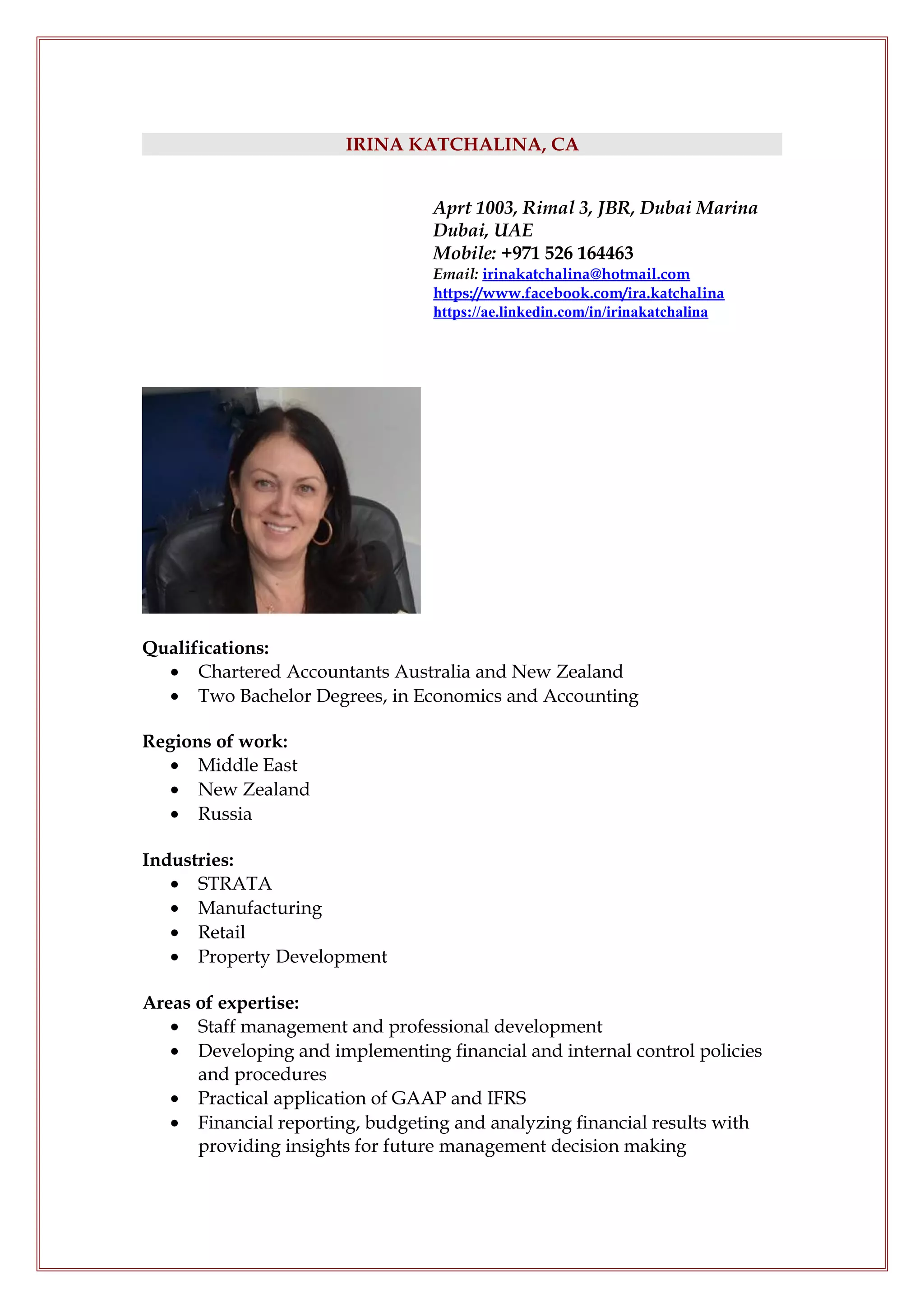 Irina katchalina cv2 | PDF