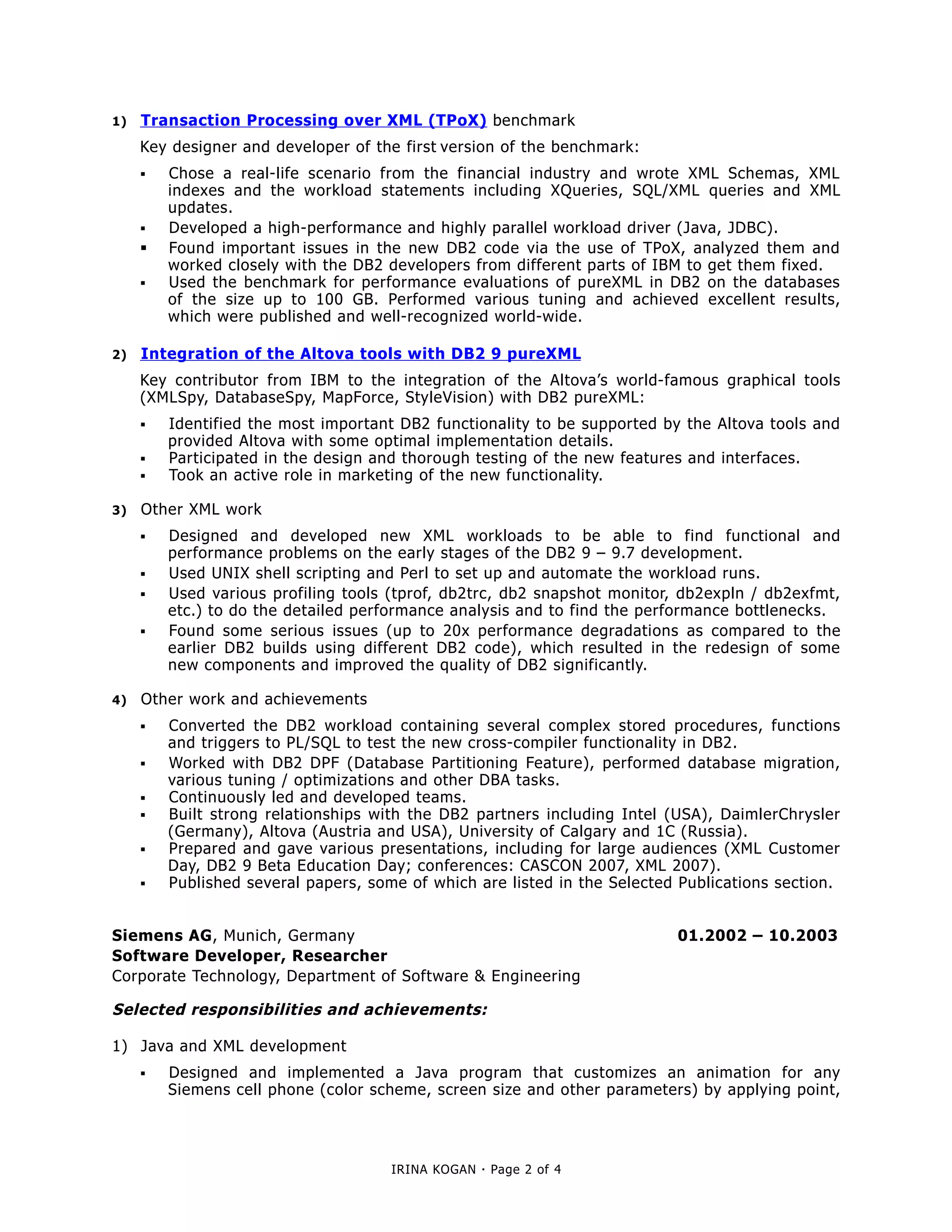 Irina Kogan Resume | DOC