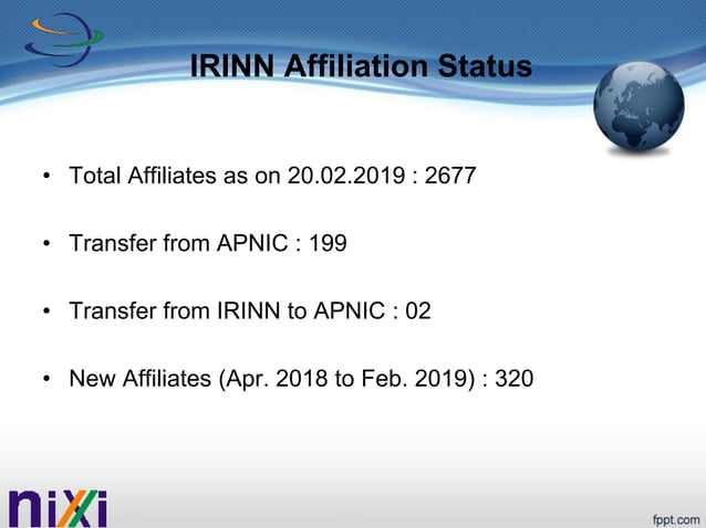 IRINN update | PPT