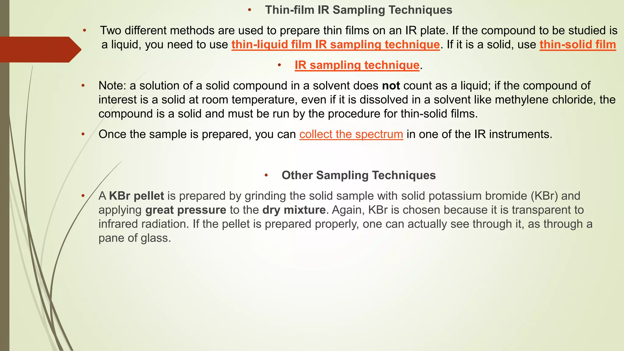 instrumentation of IR spectroscopy slides ppr. | PPTX