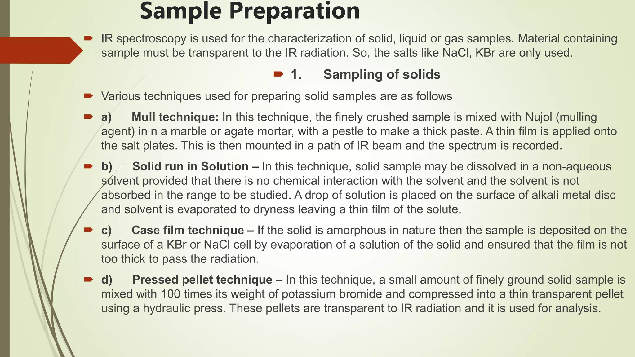 instrumentation of IR spectroscopy slides ppr. | PPTX