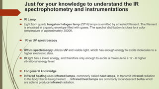 instrumentation of IR spectroscopy slides ppr. | PPTX