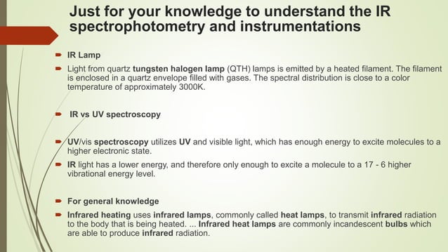 instrumentation of IR spectroscopy slides ppr. | PPT
