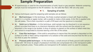 instrumentation of IR spectroscopy slides ppr. | PPTX