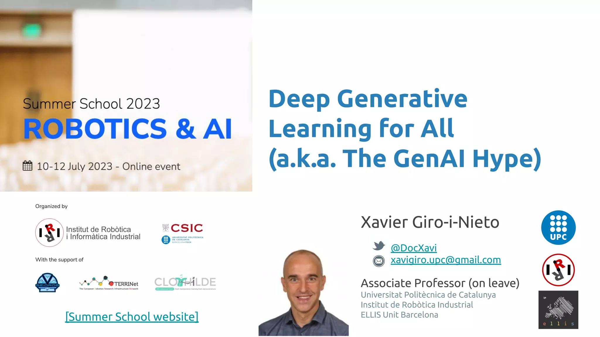 Deep Generative Learning for All | PPT