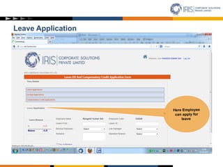 Iris-corp- iHCRM - Attendance & Leave-managment1 | PPT
