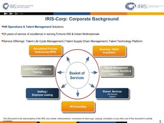 Iris-corp's Temporary Staffing and Employee Leasing Servicess | PPT