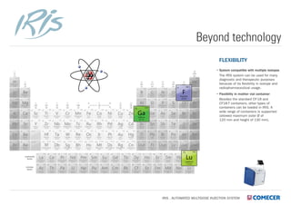 IRIS Radiopharmaceutical Injector | Comecer | PDF