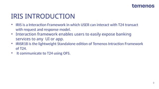 IRIS interface documentation training document | PPTX