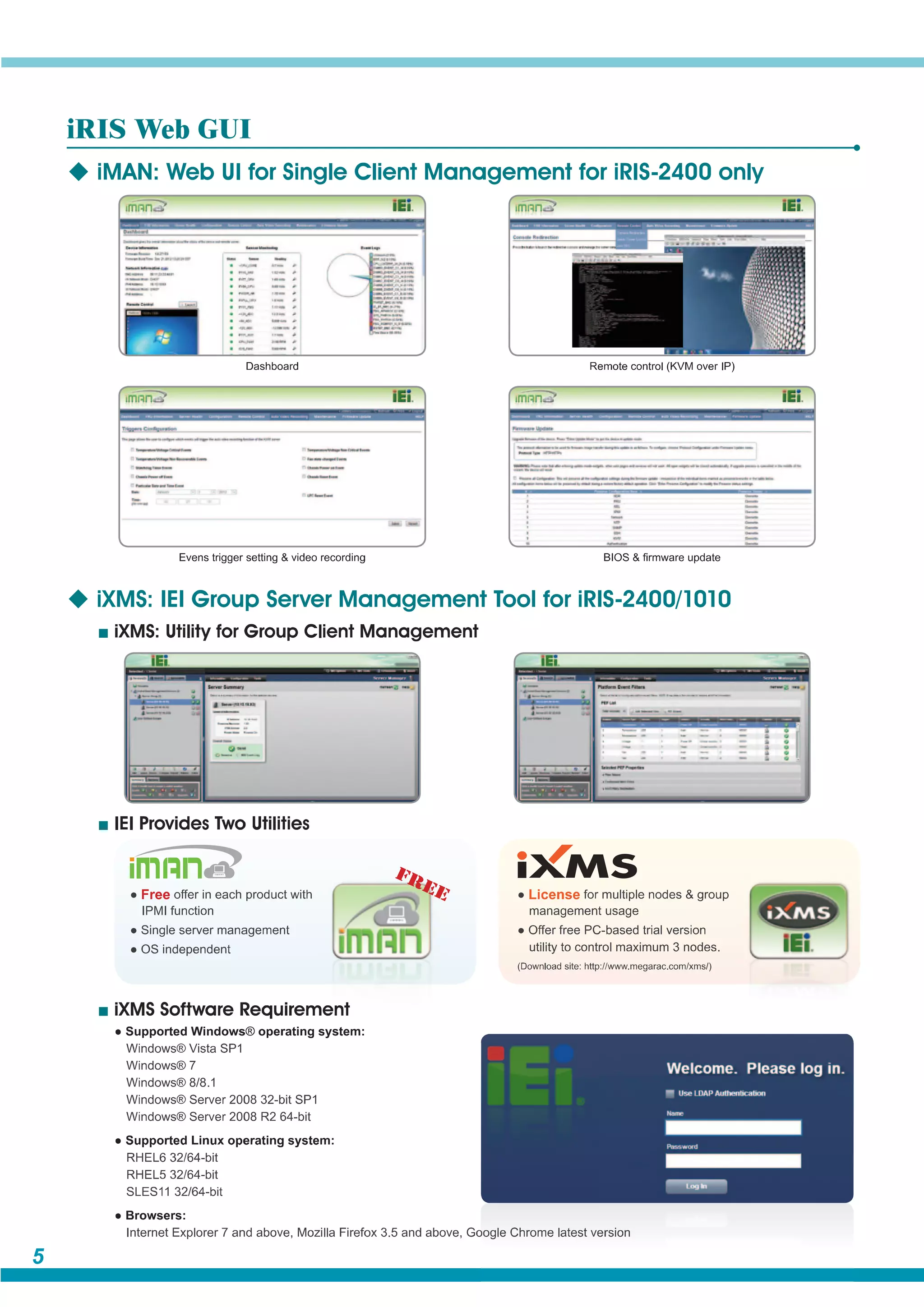 IEI Remote Intelligent System (iRIS) compliant with IPMI version 2.0 | PDF