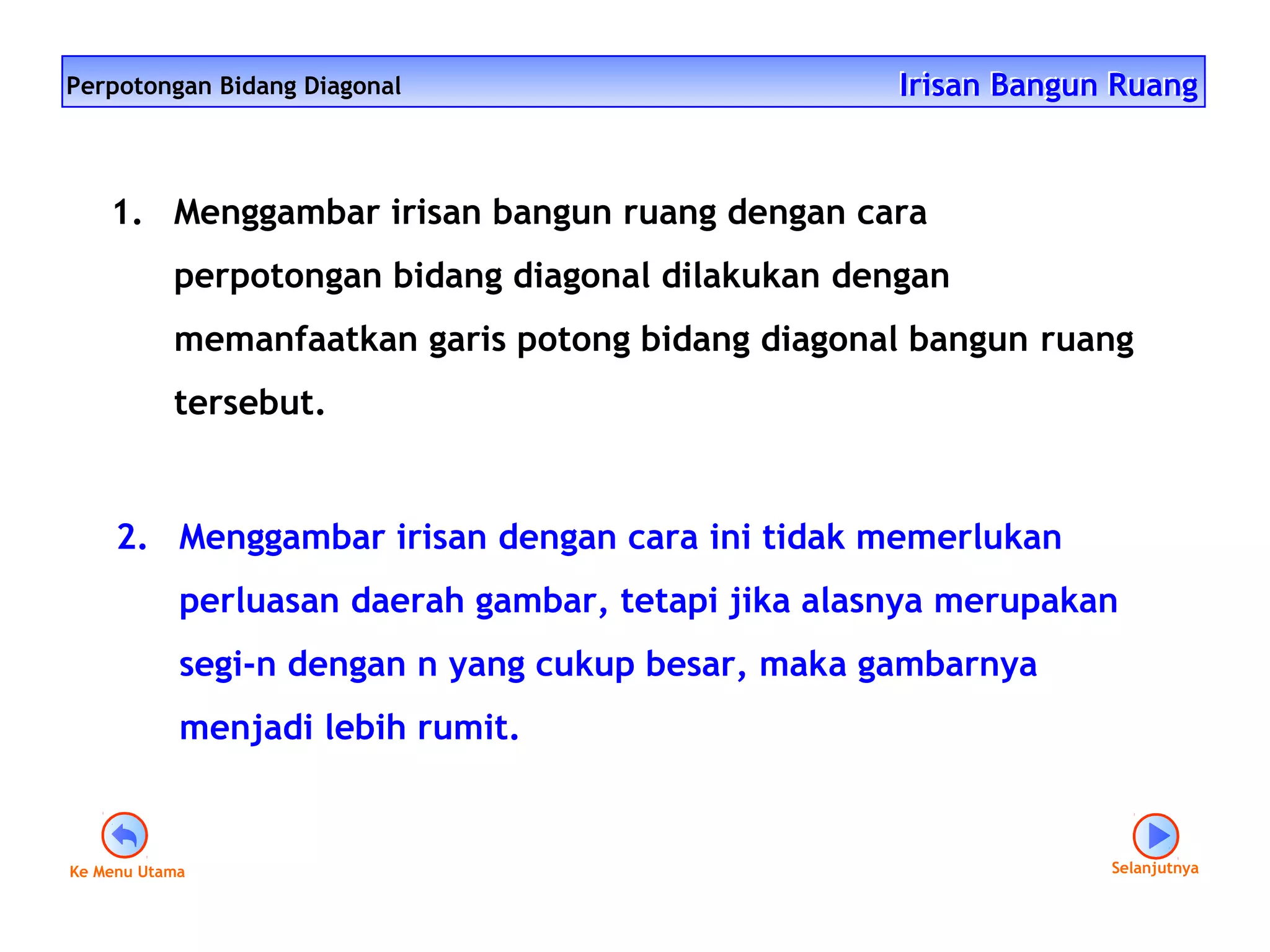 Irisan bidang-lengkap | PPT