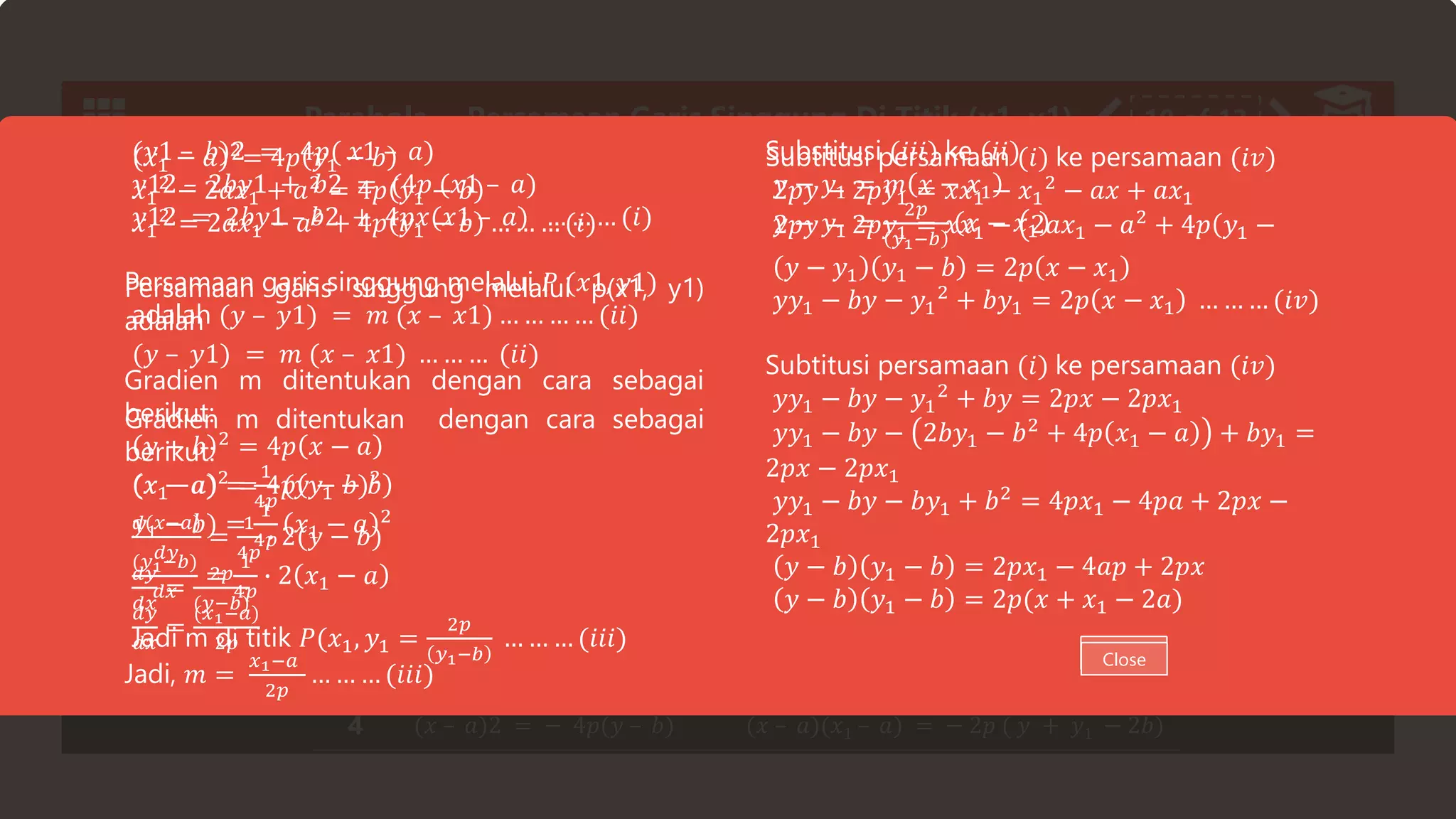 Irisan kerucut parabola | PPTX
