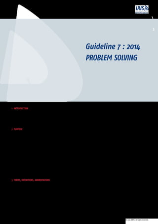 Iris guideline 7 problem solving 14112014 | PDF
