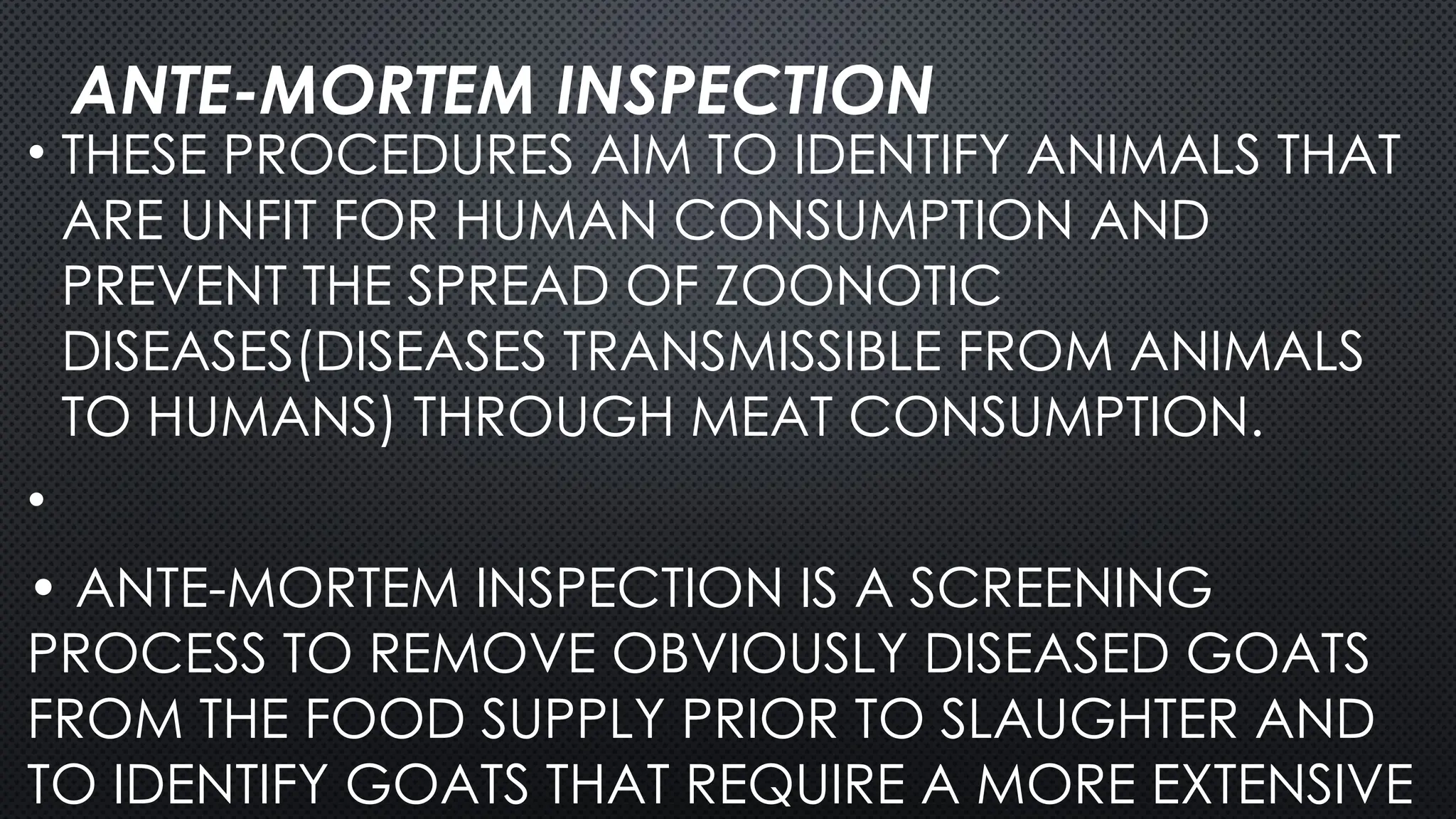 ANTEMORTEM INSPECTION OF LIVESTOCK IN THE PHILIPPINE | PPTX