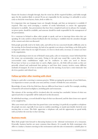 Irish business culture guide - Learn about Ireland | PDF