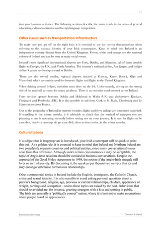 Irish business culture guide - Learn about Ireland | PDF