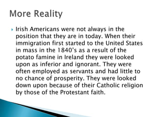 Irish americans | PPTX
