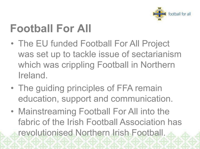 Irish FA presentation | PPT