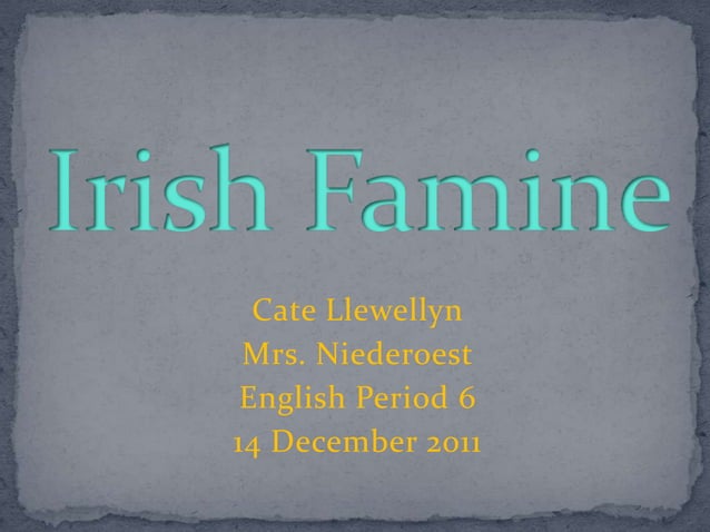Irish Potato Famine Causes and Effects | PPT