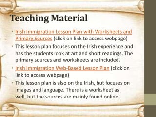 Irish Immigration | PPTX