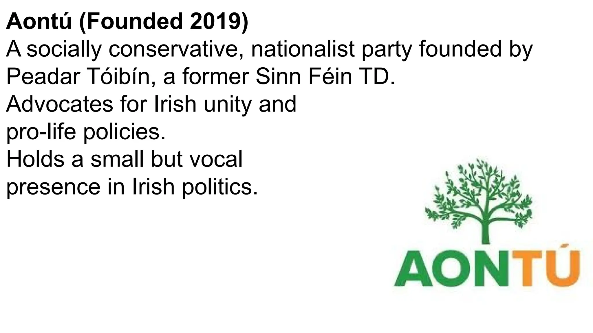 Irish Political History and Current Parties.pptx